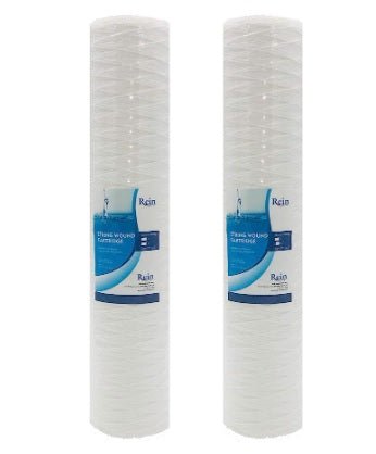 Pack of 2-1 Micron 20" Full Flow String Wound Sediment Water Filter Ca ...