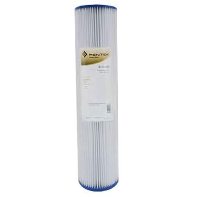 Pentek - R30-BB 20" x 4.5" Big Blue REUSABLE Pleated Polyester Sedimen ...