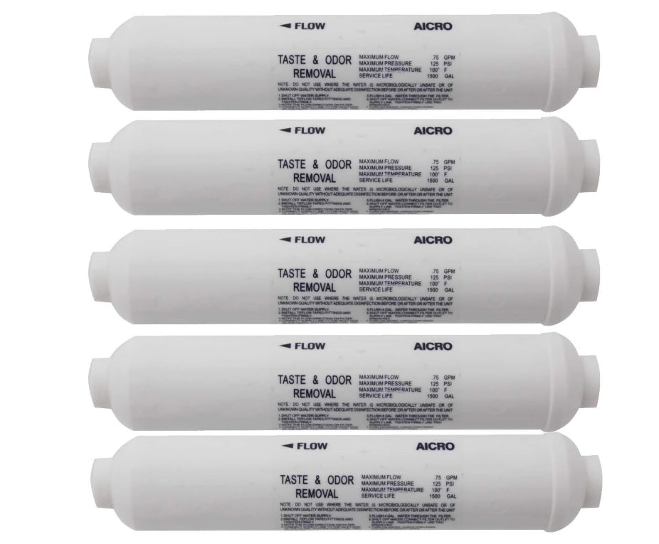 Post Inline Carbon GAC Water Filter Reverse Osmosis RO Ice T/33 pack o ...