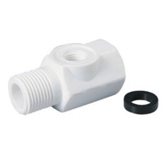 PureT (AD-4PP-3W) Plastic Adapter 1/2” NPTF Thread with 1/4" NPTF Thre ...