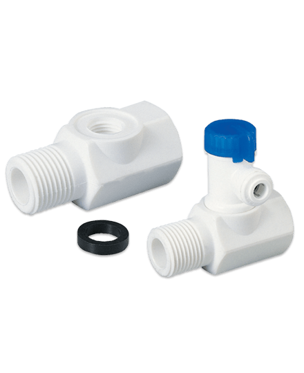 PureT (AD-4PP-3W) Plastic feed water adapter, 1/2"F NPT X 1/2" M NPTX1 ...