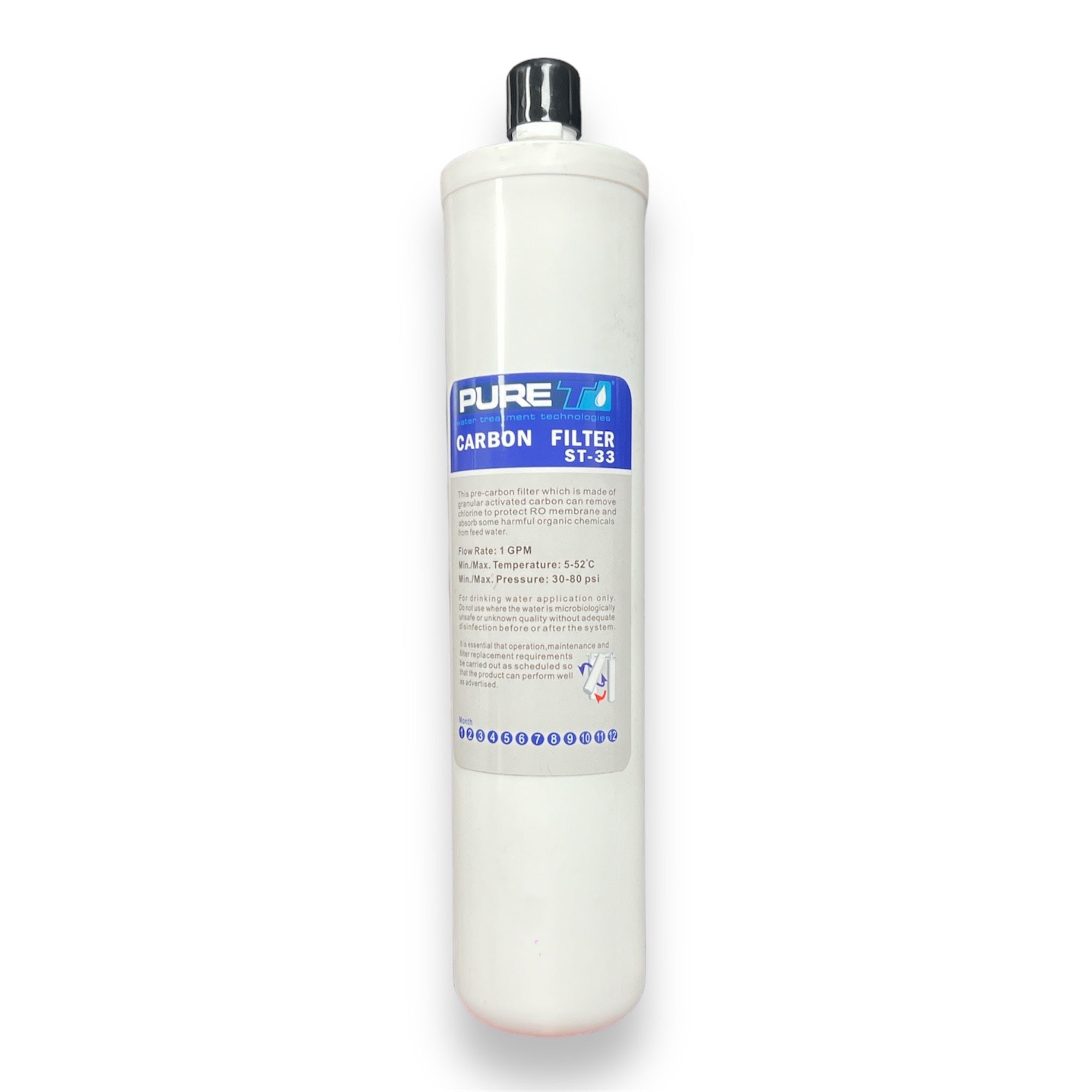 PureT (ST-33) Quick Change Encapsulated Twist-On GAC Filter for E5HR05 ...