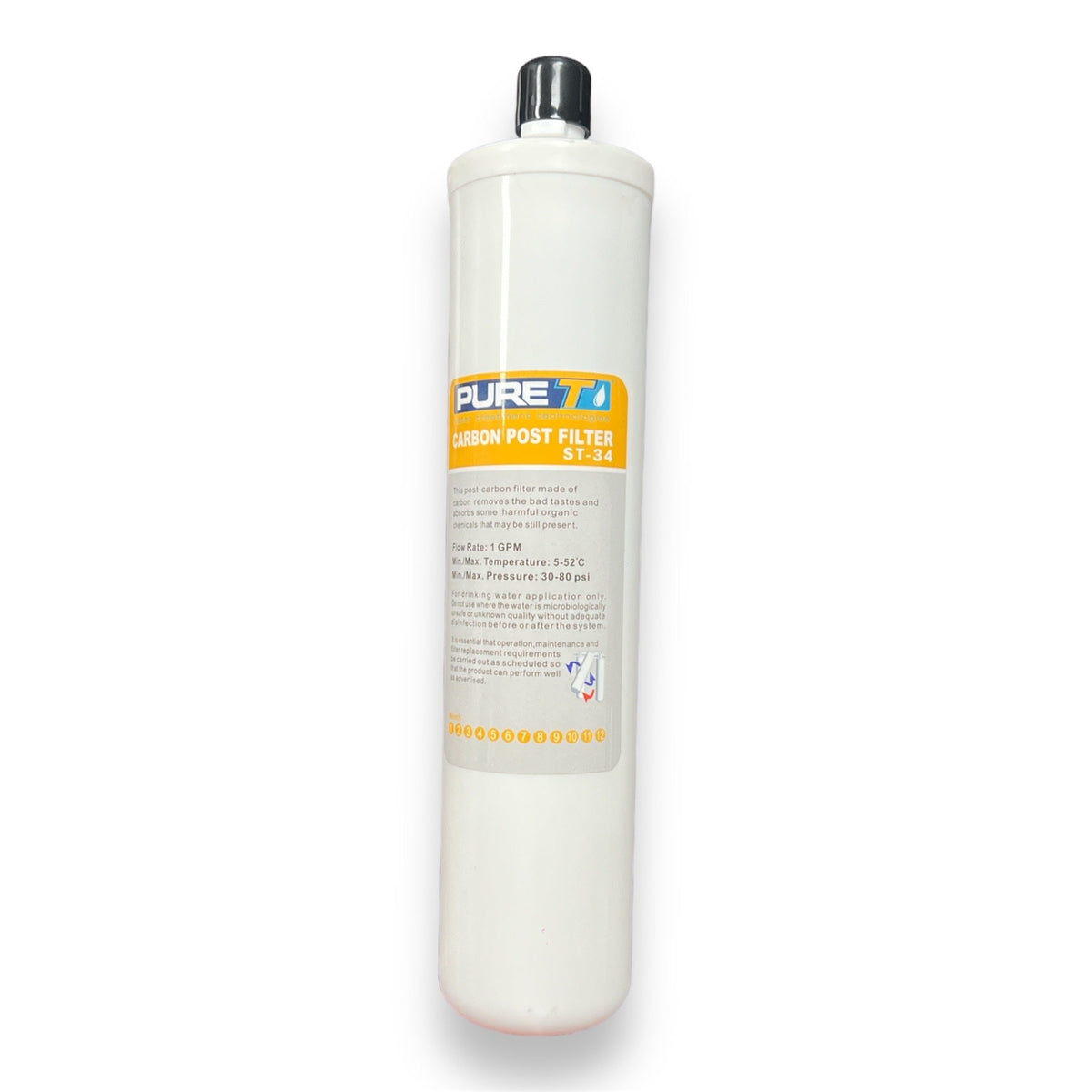 PureT (ST-34) Quick Change Encapsulated Twist-On Post-Filter GAC for E ...