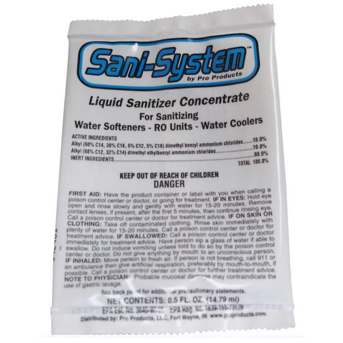 Sani-System (SS24N) Liquid Sanitizer Concentrate 0.25 Ounce Packet ...