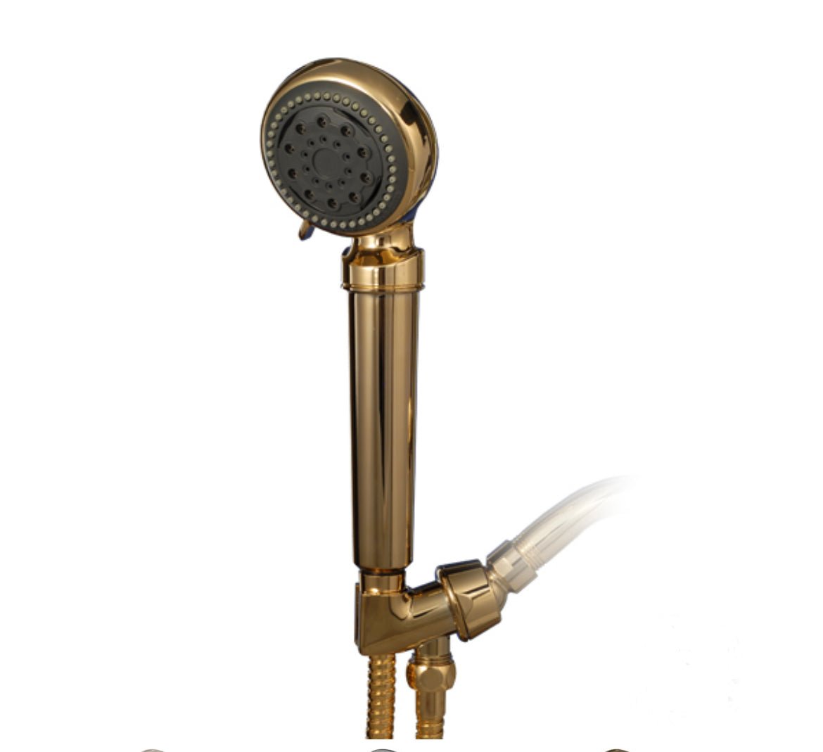 Sprite (HHE-GD) Handheld Shower Filter with Hose; Gold – Isopure Water