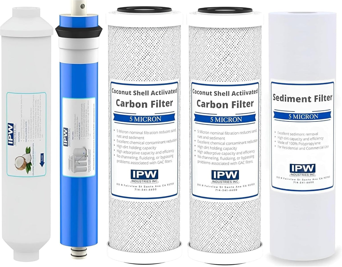 PureT RO5-50-WP Compatible 5 Stage Reverse Osmosis Replacement Filter ...